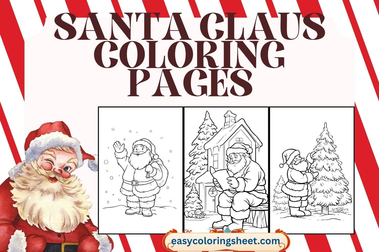 Santa Claus Coloring Pages for Kids, Fun & Free Christmas Printable ...